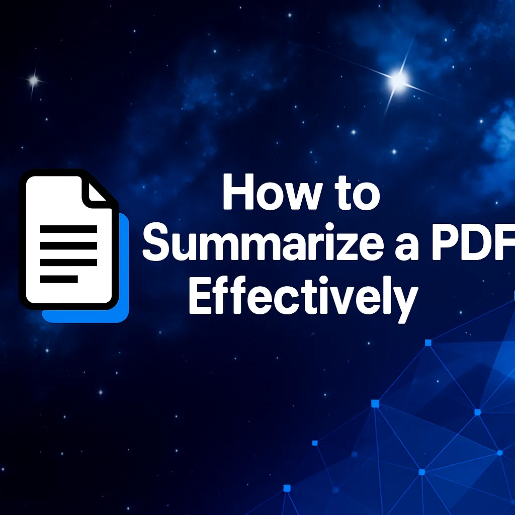 How to Summarize a PDF Effectively | iWeaver AI